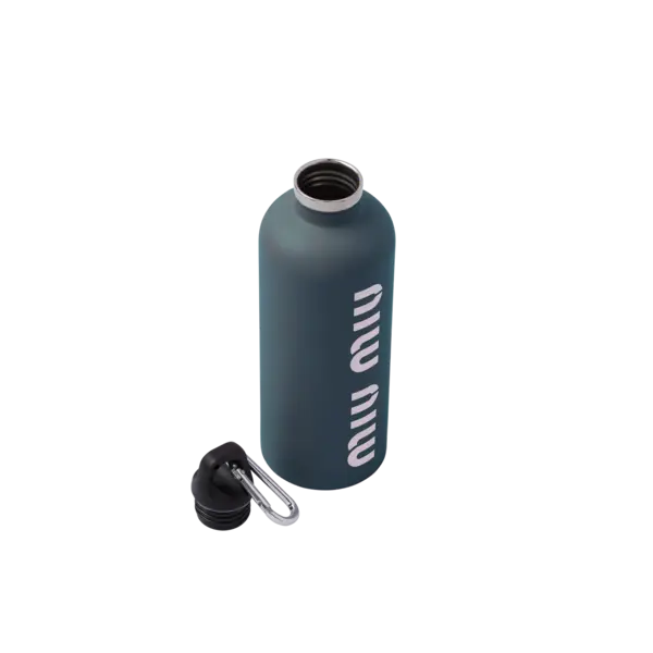 Miu Miu Stainless Steel Water Bottle, 500 Ml - Baltic Blue/White